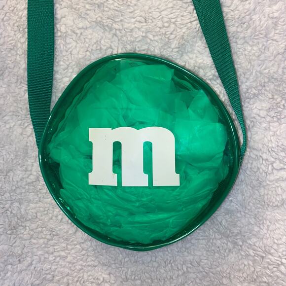 M&M'S | Bags | Vintage Mms Candy Shoulder Bag Purse Green Transparent ...